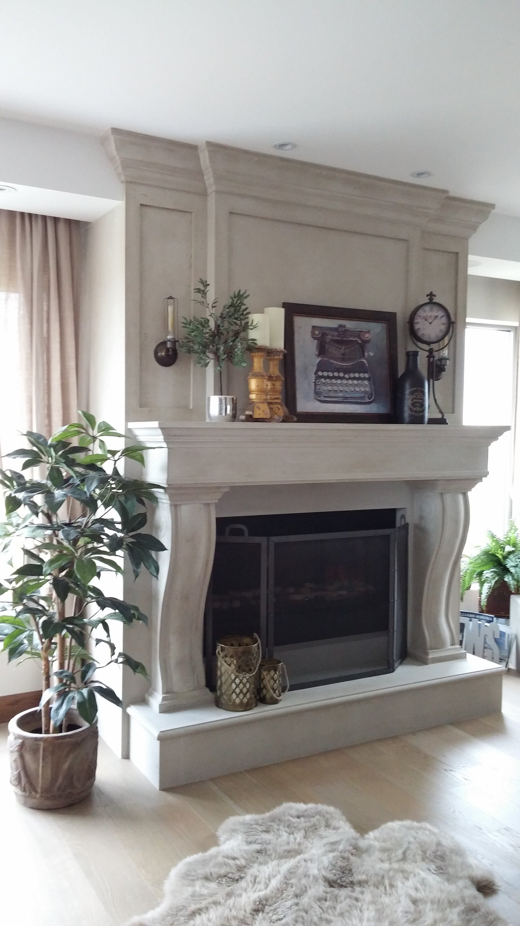 Fireplace Mantel Surround (Cast Stone) 1147.556 GS – Omega Mantels of Stone