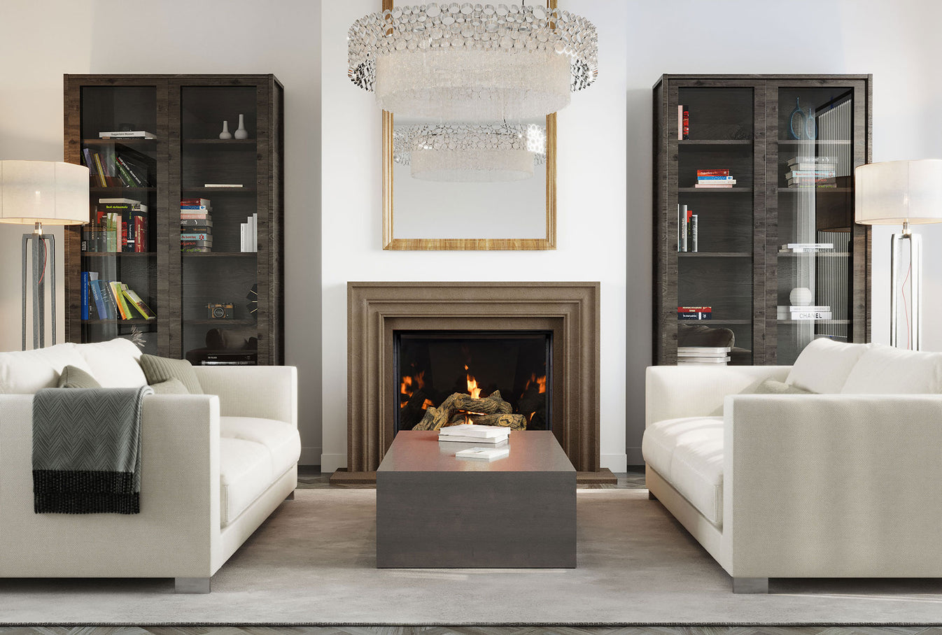 Fireplace Mantel Surround (Cast Stone) 4113.8 GS – Omega Mantels of Stone