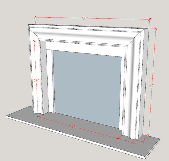 Fireplace Mantel Surround (Cast Stone) 4115.7 GS – Omega Mantels of Stone