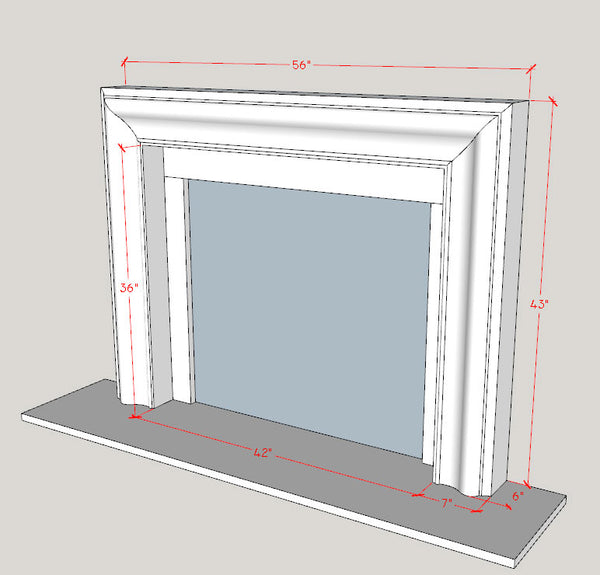 Fireplace Mantel Surround (Cast Stone) 4115.7 GS – Omega Mantels of Stone