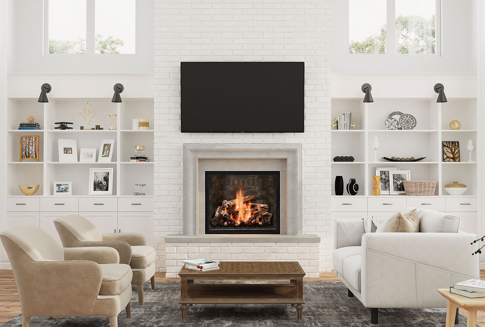 Fireplace Mantel Surround (Cast Stone) 4115.7 GS – Omega Mantels of Stone