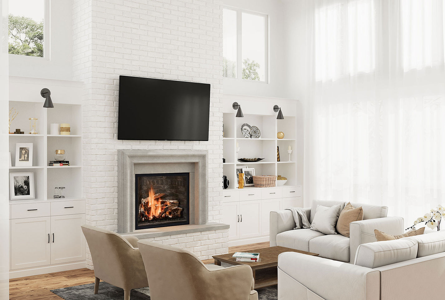 Fireplace Mantel Surround (Cast Stone) 4115.7 GS – Omega Mantels of Stone