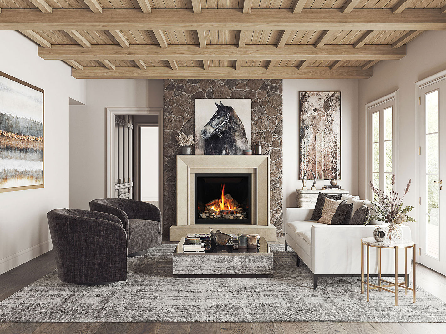 Fireplace Mantel Surround (Cast Stone) 4116.8 GS – Omega Mantels of Stone